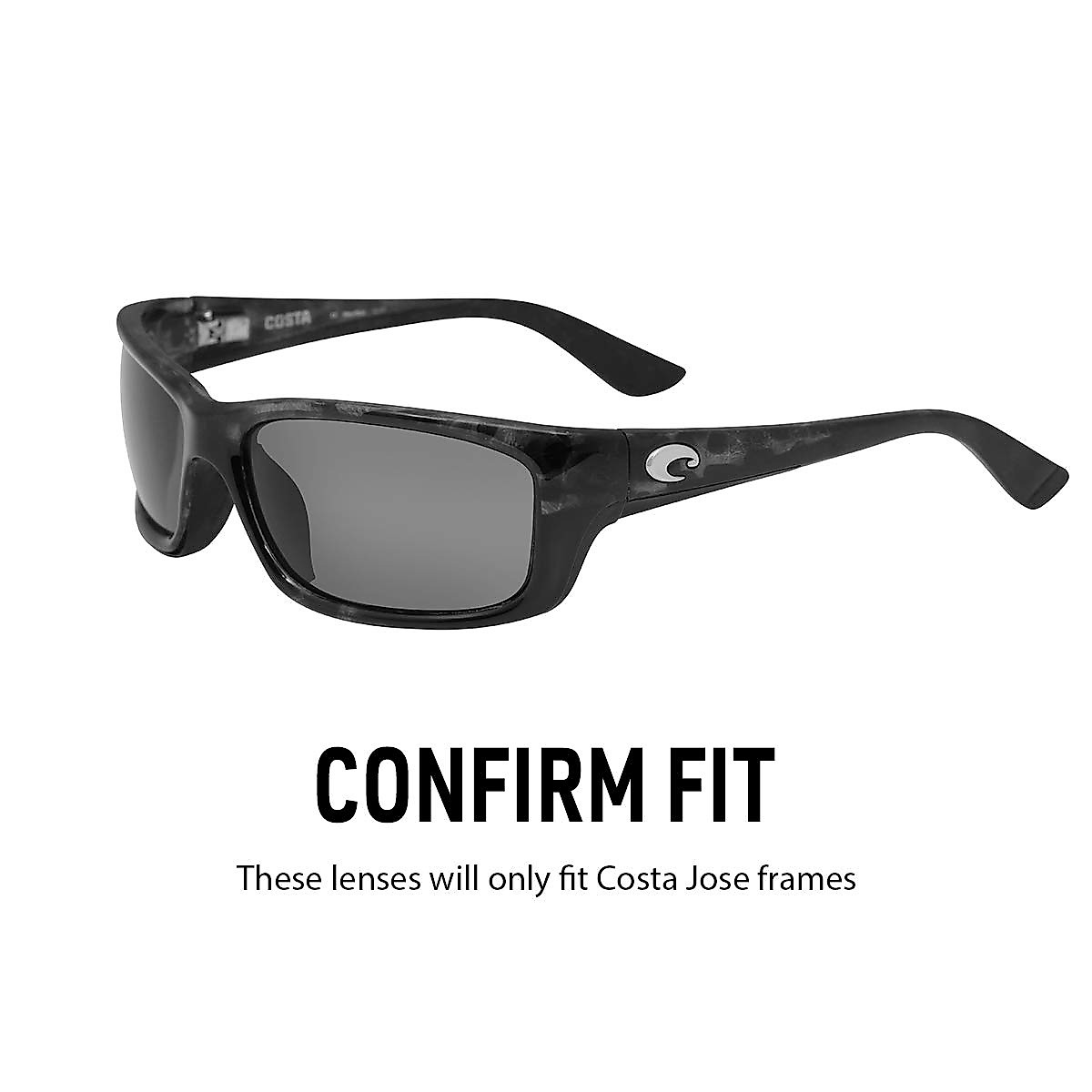 IKON LENSES Replacement Lenses For Costa Jose (Polarized) - Fits Costa Del Mar Jose Sunglasses (Emerald Green)