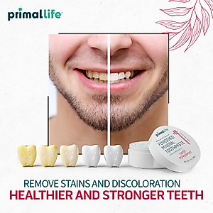 Primal Life Organics - Dirty Mouth Toothpowder, Tooth Cleaning Powder, Flavored Essential Oils with Natural Kaolin & Bentonite Clay, Good for 200+ Brushings, Organic, Vegan (Sweet Peppermint, 1 oz)