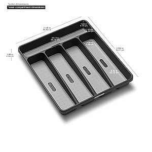 madesmart Small Silverware Tray, Granite