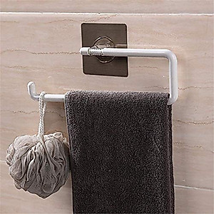 AFLHYJK Towel Rack- Kitchen Over Cabinet Strong Steel Double Towel Bar Rack - Hang on Inside or Outside of Doors - Storage and Organization for Hand