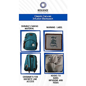 Resilience Medical Limited Edition Blue Flower Canvas Backpack