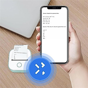 gemdwpw Snapprint Portable Printer, Printpod, Mini Photo Sticker Printer, Print Pod, Mini Sticker Portable Printer for School-White||4* Pod Roll