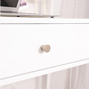 Milliard Ladder Desk with Storage, Freestanding Wall Computer Desk with Drawer and Shelves, White