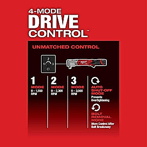 Milwaukee 2565P-20 M12 FUEL 1/2" Right Angle Impact Wrench with Pin Detent - No Battery, No Charger, Bare Tool Only