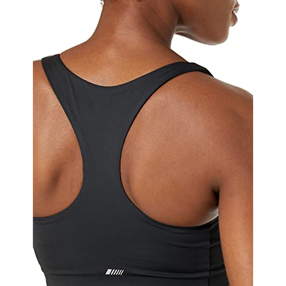 Amazon Essentials Women's Active Sculpt V-Neck Medium Support Sports Bra - Discontinued Colors, Black, 6X