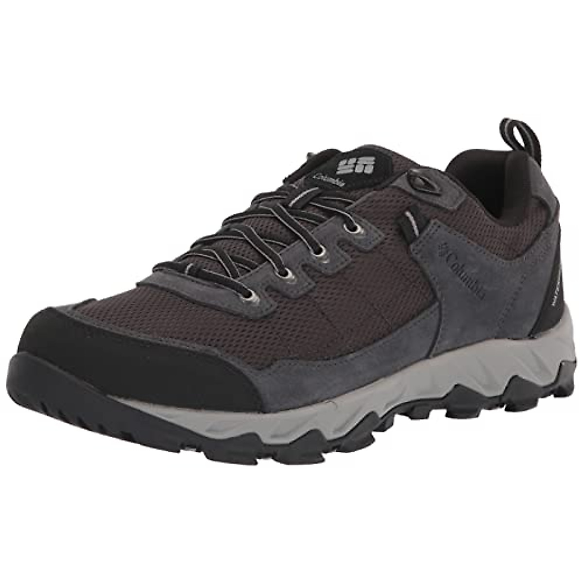 Columbia Men's Valley Pointe Waterproof Hiking Shoe, Shark/Monument, 11.5 Wide