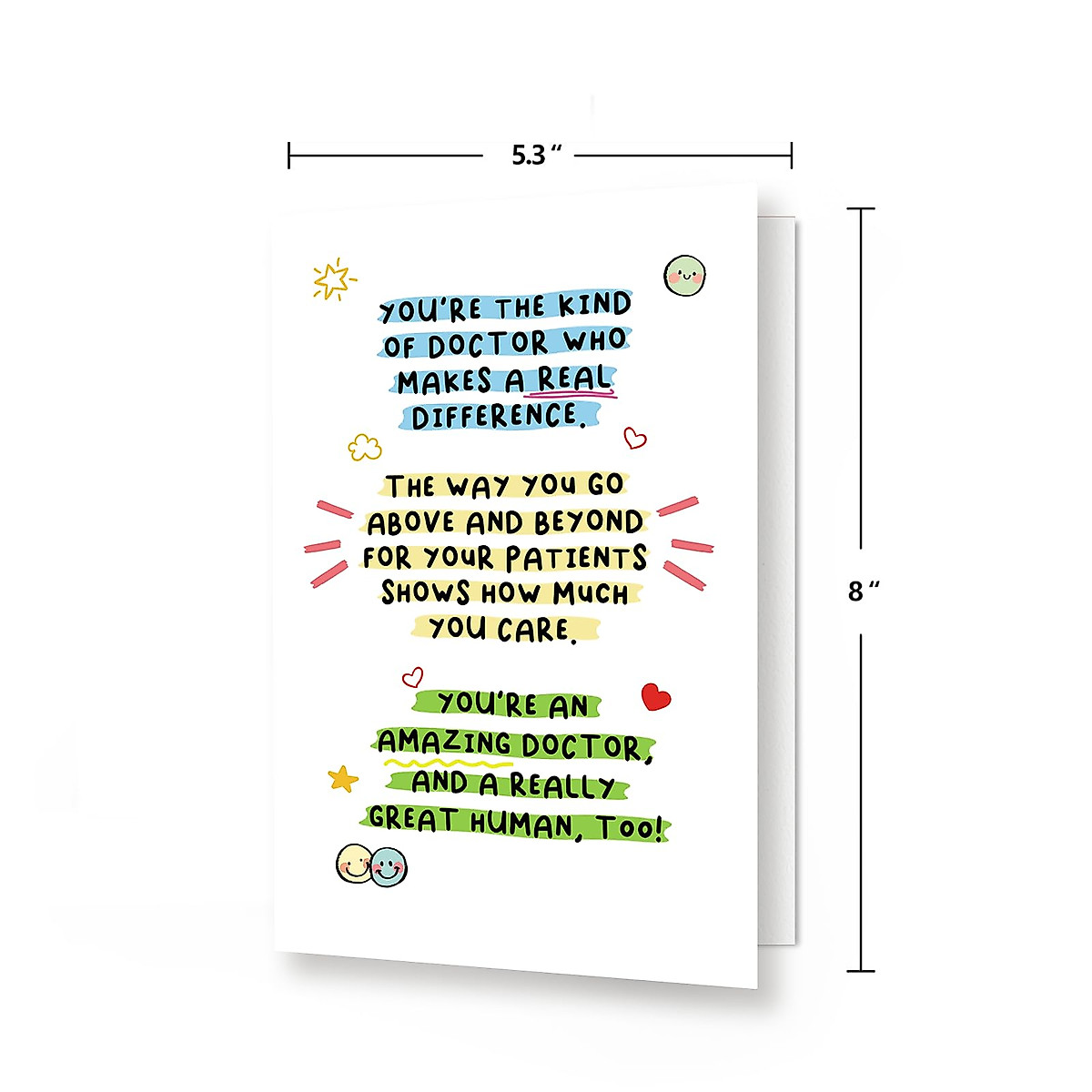 MQMRYeto Thank You Card For Doctor, Doctor Appreciation Card,Thank You Medical Gift Card, Doctor Birthday Card, Doctor Farewell Leaving Retirement Card