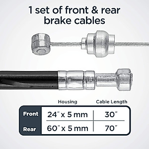 Schwinn Bike Brake And Derailleur Cable Repair Set, Bicycle Tune Up, Bike Accessories, Black