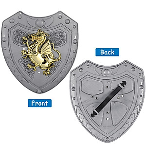 Toyvian Shield Toy Pirate Toy Boys Kids Toys Medieval Shield Toys for Kids Pretend Toys Kids Warrior Shield Party Decor Abs Silver Child Prom Decorate Kids Pirate Costume Kids Knight