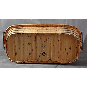 Alfi Brand AB1130 2 Person Free Standing Cedar Wooden Bathtub with Fixtures & Headrests, 65"L x 30.75"W x 23.63"H, Natural Wood