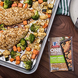 McCormick ONE Sheet Pan Farmer's Market Chicken & Vegetables Seasoning Mix, 1.25 oz (Pack of 12)