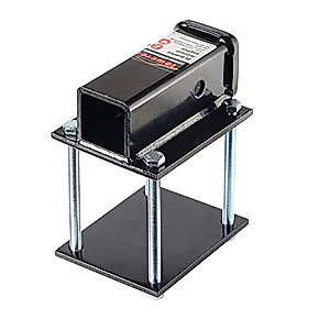 Towever 83801 RV Bumper Hitch Receiver 2 inches Adapter for 4-4.5 inches Travel Trailer Rear Bumper