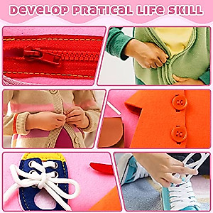 Buauty Busy Board Montessori Toys for 1 2 3 4 Year Old Toddlers, Sensory Toys Board Preschool Activities Learning Education Toys Baby Travel Toys for Kids Age 1-4, Gifts for Girls Boys 1 2 3 Year Old