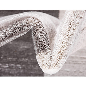 Unique Loom Jill Zarin Uptown Collection Area Rug - Yorkville (8'x 10' Rectangle, Gray/ Ivory)