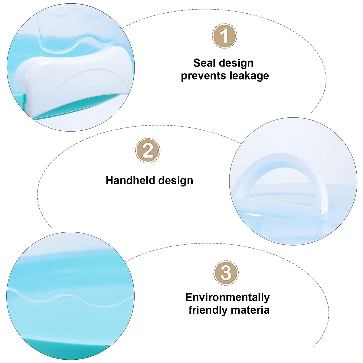 DOITOOL Plastic Portable Cake Box Dish Food Covers Locking Cake Carrier Holder Round Bread Container Cheese Cloche Dome for Food Cake Takeaway Supplies Blue