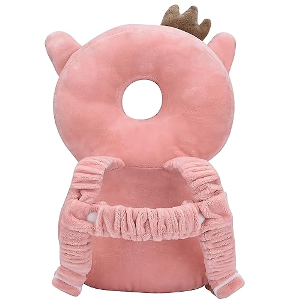 Bebamour Baby Walkers Protective Toddler Adjustable Baby Head Protection Safety Pad Backpack Wear for Crawling (Pink-Pig, Pig)