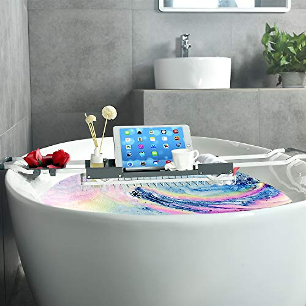 ToiletTree Products Aluminum Bathtub Caddy Tray