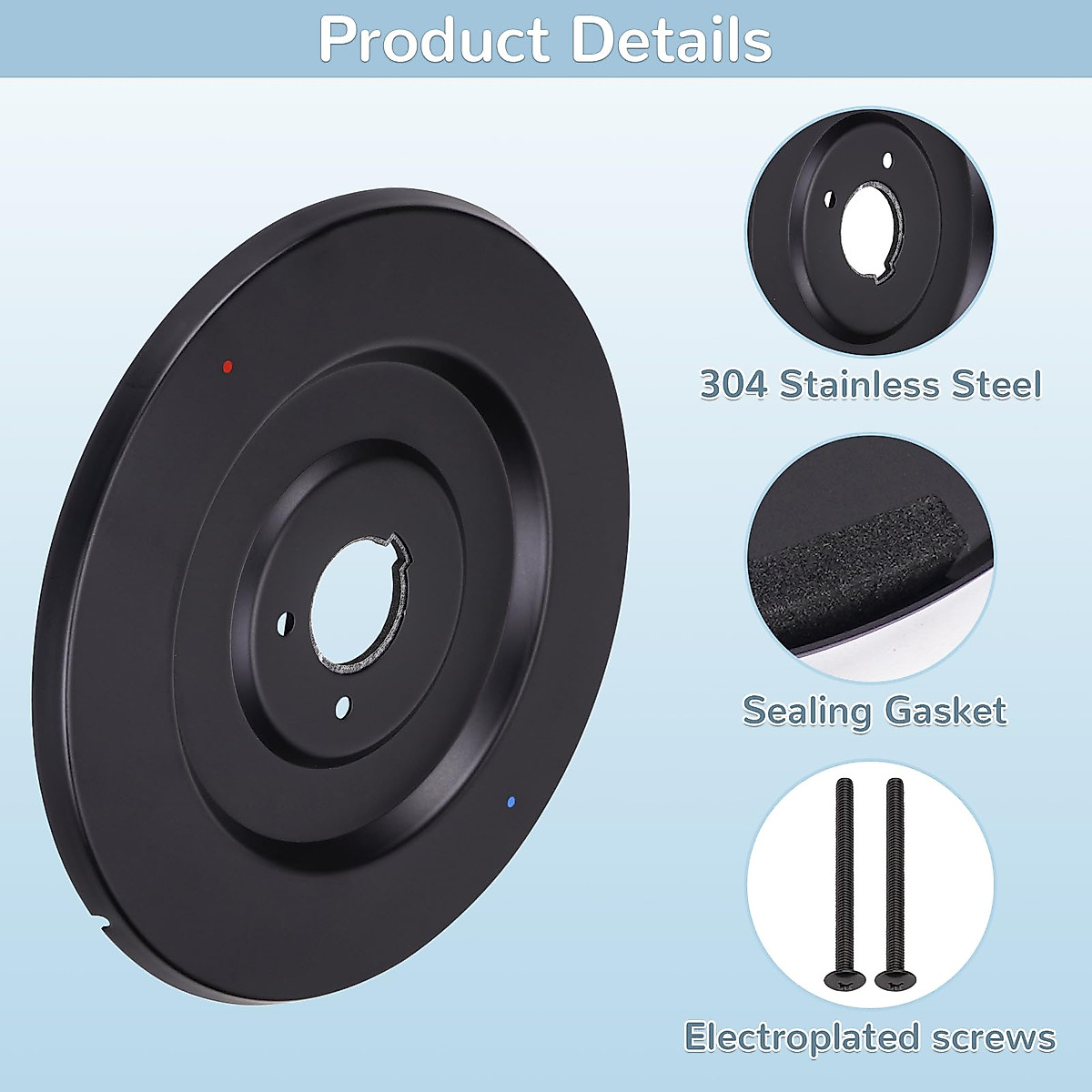 Chateau Collection Escutcheon Replacement for Moen 16090, for One-Handle Tub and Shower Faucets, Matte Black