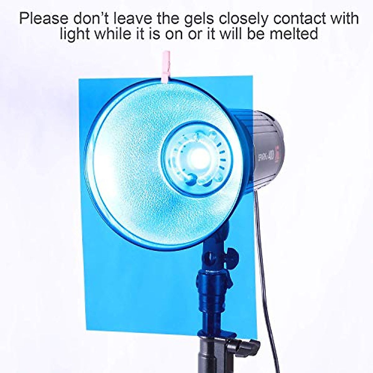 Pangda 9 Pack Gel Filter Colored Correction Gel Light Filter Transparent Color Film Plastic Sheets, 11.7 by 8.3 Inches (Blue)