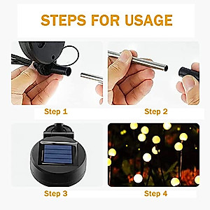 Solar Swaying Lights，8 Head Two Mode Firefly Solar Garden Lights，Garden Fairy Lights Outdoor Waterproof，Solar Decorative Outdoor Patio Trail Garden Lawn Courtyard (Two-Piece Set Warm White)