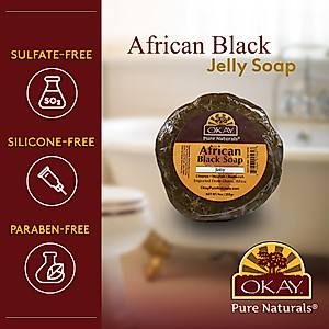 OKAY AFRICAN BLACK JELLY SOAP 9oz