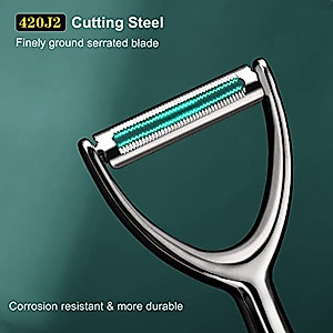 SUCCFLY Vegetable Peeler Stainless Steel, Premium Potato Peelers for Kitchen, Veggie Fruit Peeler, Apple Carrot Cucumber Peeler，Ultra Sharp Rotary Blade, Heavy Duty Ergonomic Handle (5-year warranty）