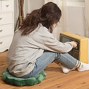 PUXU Cartoon Plush Animal Home Office Chair Student Round Padded Cushion Cute Cushion Plush Plush Decorative Cushion Often Cushion (42cm/16.5in,Strawberry Round)