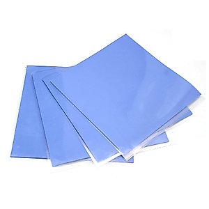 4 Pieces Silicone Thermal Pad, 0.5mm 1mm 1.5mm 2mm Thickness 100x100mm Whole Piece, Thermal Conductivity 3.0 W/mK, Heat Resistant for Laptop Heatsink CPU GPU SSD IC LED Cooler