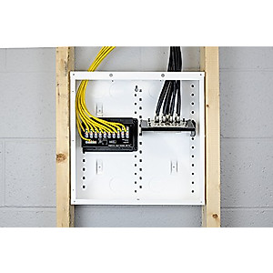 Legrand - OnQ 1X8 Enhanced Passive Video Splitter, Coaxial Cable Splitter for Quality Video, Cable Splitter Approved for Digital Cable, HDTV, and High-Speed Internet, 1GHz, VM1002