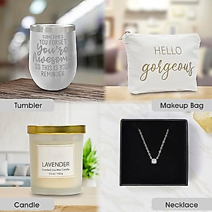 Delight Your Loved Ones with Our Mother's Day Perfect Basket Gift Set (Including Make Up Bag, Necklace, Socks..etc.) for Your Wife Mom Sister Girlfriend Mother (Colorfull Box)