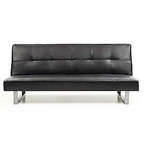 Glory Furniture G116-S Klik Klak Sofa Bed, Black