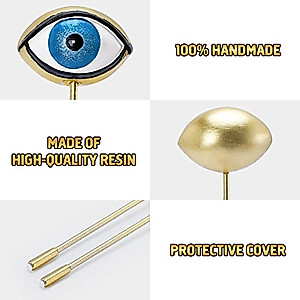 Tuitessine Resin Plant Eyes Stakes Set of 2, Eyeball Garden Plant Accessory, Evil Eye Plant Picks, Indoor Outdoor Plant Pot Decoration, Novelty Gift for Plant Lover, Plant Mom, Plant Lady