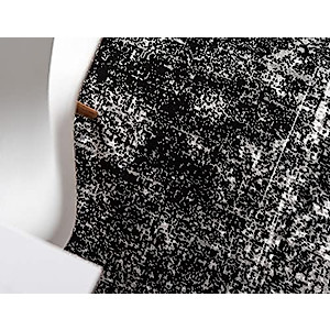 Rugs.com Monte Carlo Collection Rug – 5' x 8' Black Medium Rug Perfect for Living Rooms, Large Dining Rooms, 5 x 8 Feet