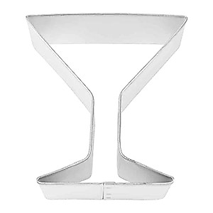 NCS Wine 4", Margarita 4", and Martini 4" Glasses Cookie Cutter Set - 3 Piece - Tinplated Steel