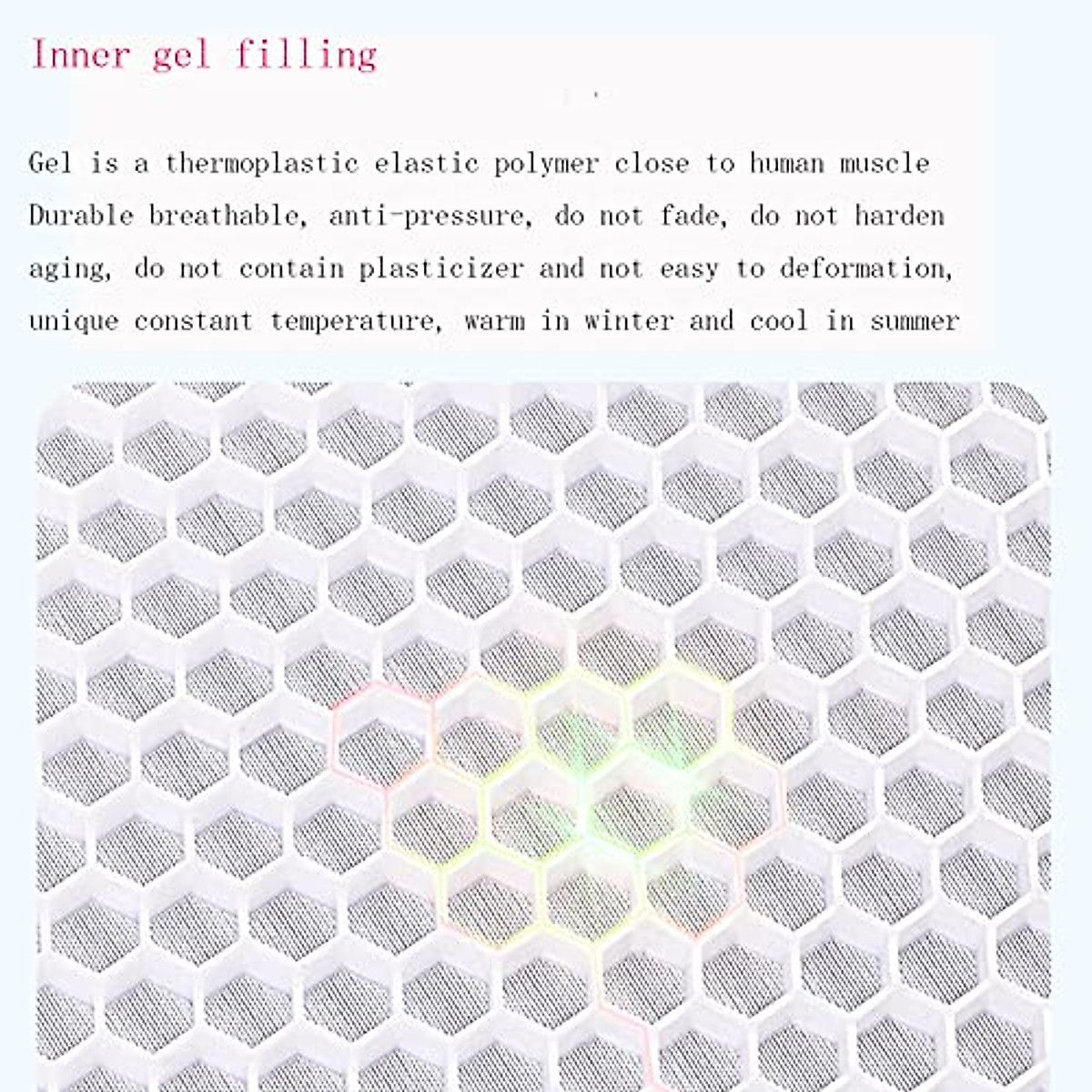 KENNISI Seat Cushion – Non-Slip Orthopedic Gel & Memory Foam Coccyx Cushion for Tailbone Pain – Car Seat Cushion (Blue, 1-pc)