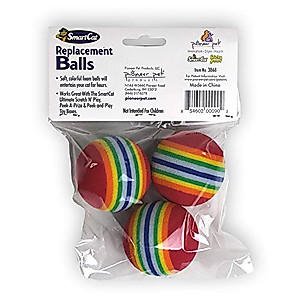 Pioneer Pet Toy Box Balls for Cat Colors may vary, 3 Count