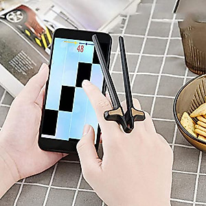 3 PCS Finger Chopsticks - Snack Chopsticks for Games - Fun Chopsticks,Snack Finger Chopsticks for Gamers,Reusable Food Tweezers,Potato Chips Finger Tongs,Gamepad/PC Game Accessories