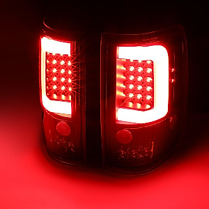 DNA MOTORING TL-F15004-LED-RD3D-BK-G2 LED 3D Tail Light Assembly Driver & Passenger Side [Compatible with 04-08 Ford F150 Lobo]