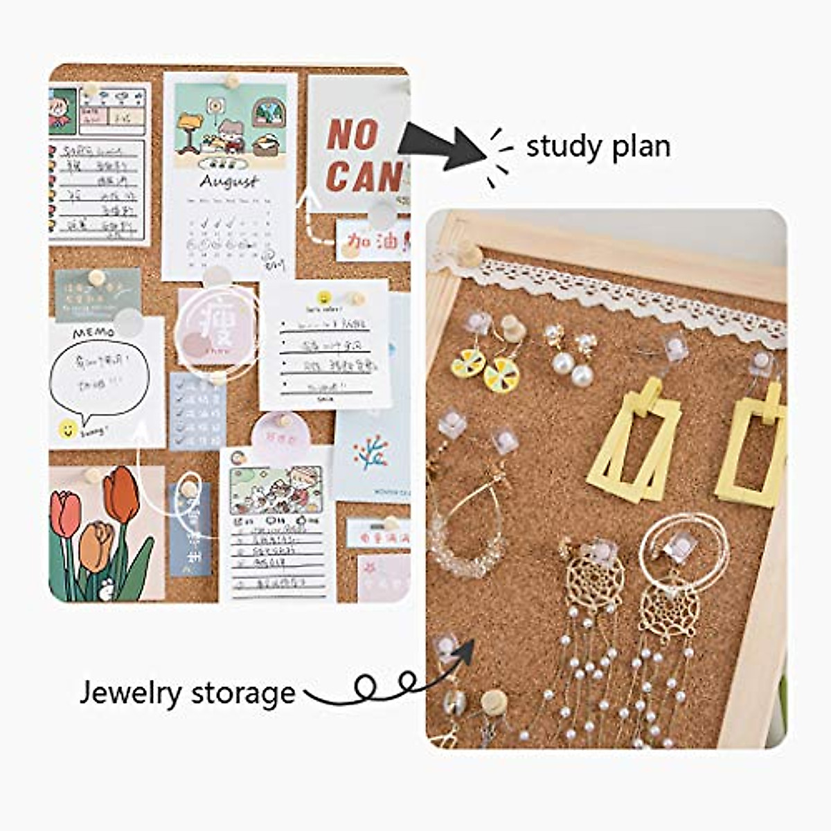 Cork Board Photo Wall, Felt Wall pegboard | Office memo Board, Bulletin Board and Children Decoration Board, DIY memo Board