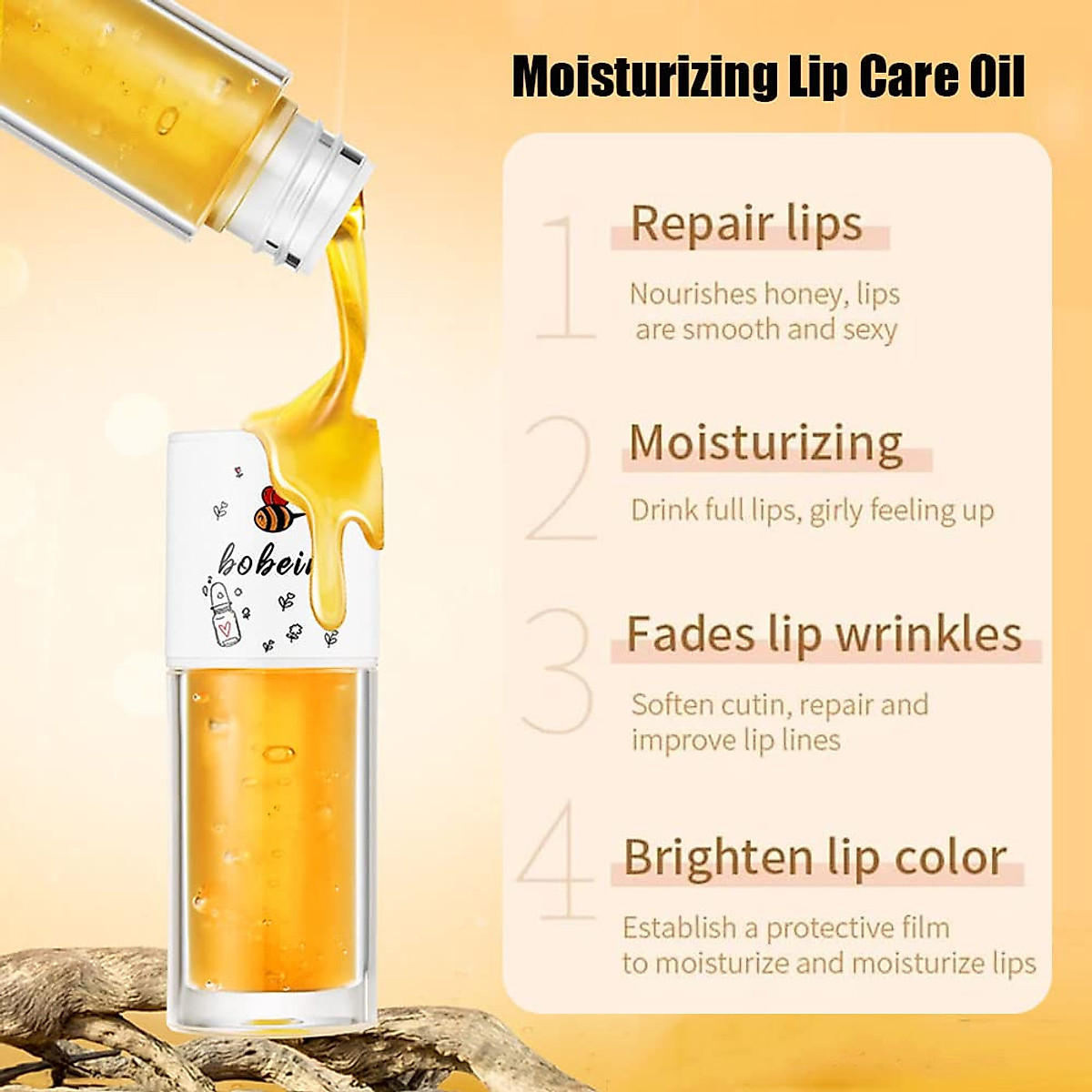 2 PCS Crystal Jelly Lip Oil Hydrating Lip Gloss Plumping Lip Tint Moisturizing Transparent Toot Lip Balm, Long Lasting Nourishing Lip Glow Oil Lip Care Products