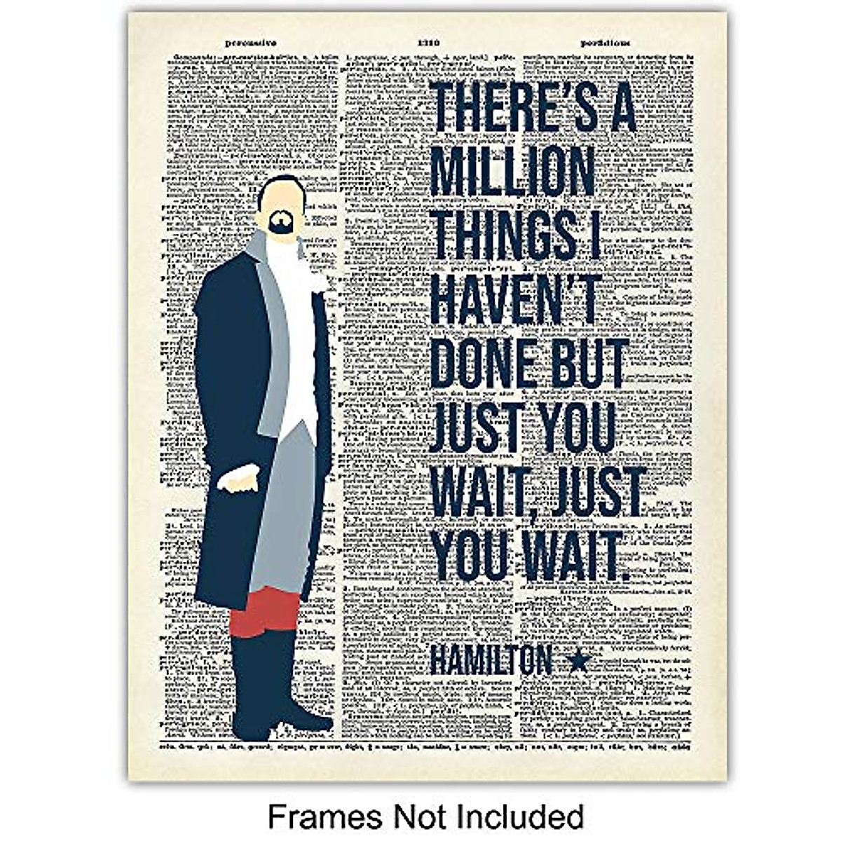 Lin-Manuel Miranda Merch - Alexander Hamilton Musical Merchandise - Motivational Wall Art - Patriotic Gifts - Inspirational Quotes Wall Decor - Office Wall Decor Posters - Broadway Gifts