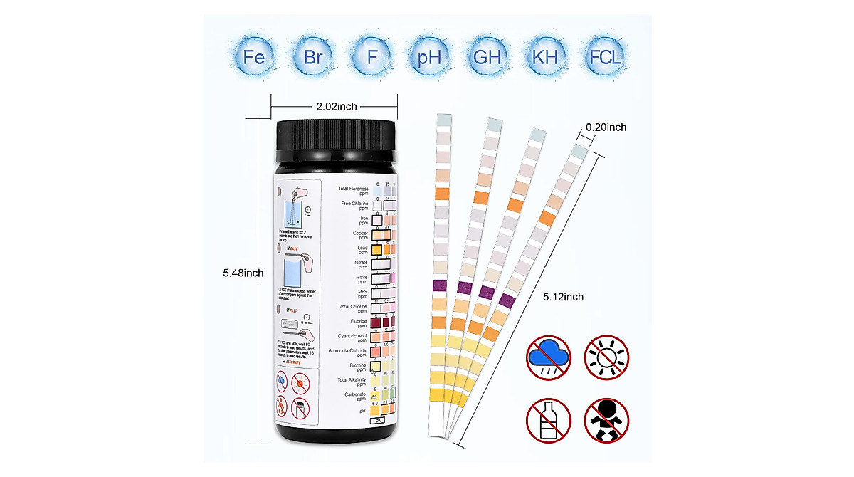16 in 1 Tap Water Testing Kits for Drinking Water, 100ct Well Drinking ...