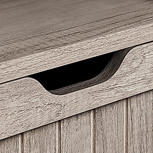 Yaheetech Nightstand with 2 Drawers and Open Shelf, Bedside Table Bedside Cupboard with Adjustable Feet, Wooden Bedside Cabinet Sofa Side Table End Table for Bedroom/Small Space, Gray