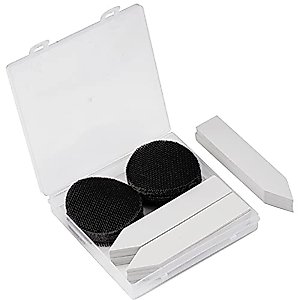 90 Pcs 4 Inch White Waterproof Plant Labels Plastic Nursery Garden Plant Tags and 120Pcs 2 Inch Flower Pot Hole Mesh Pad Kits, Pot Marker Garden Stake Tags, Round Bonsai Bottom Grid Mat Mesh