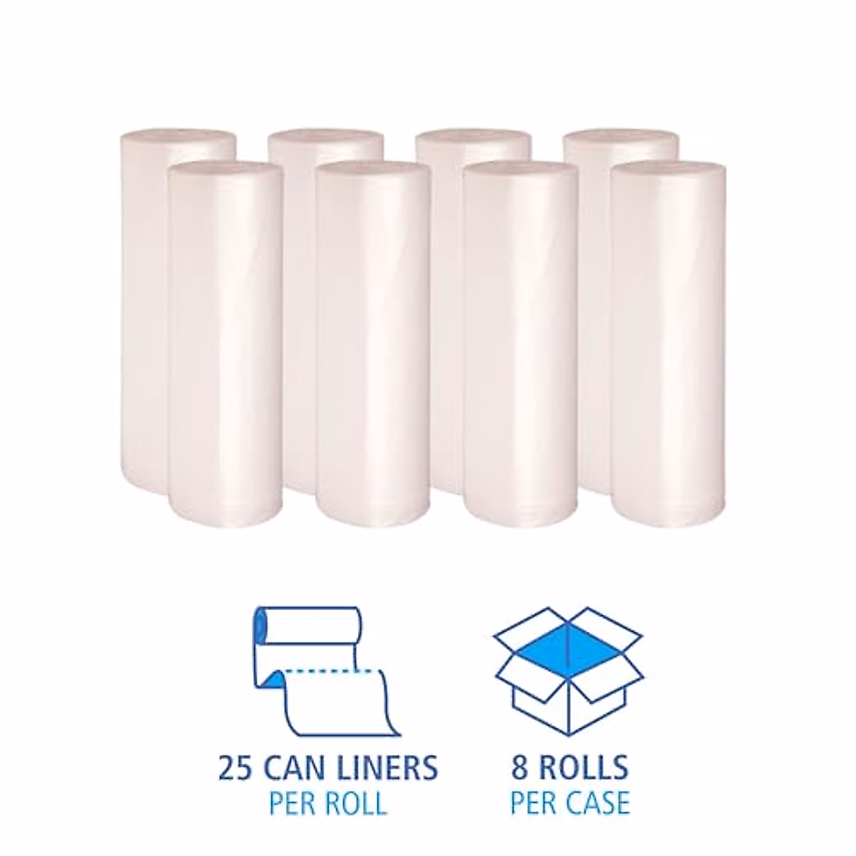 Boardwalk V7658HNKR01 38 in. x 58 in. 60 gal. 14 microns High-Density Can Liners - Natural (200/Carton)