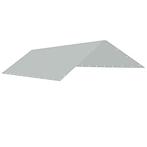 Strong Camel Carport Conopy Cover 10'x20' Replacement for Car Tent Outdoor Top Garage Shelter with Ball Bungees, SIL (Only Cover, Frame Not Included)