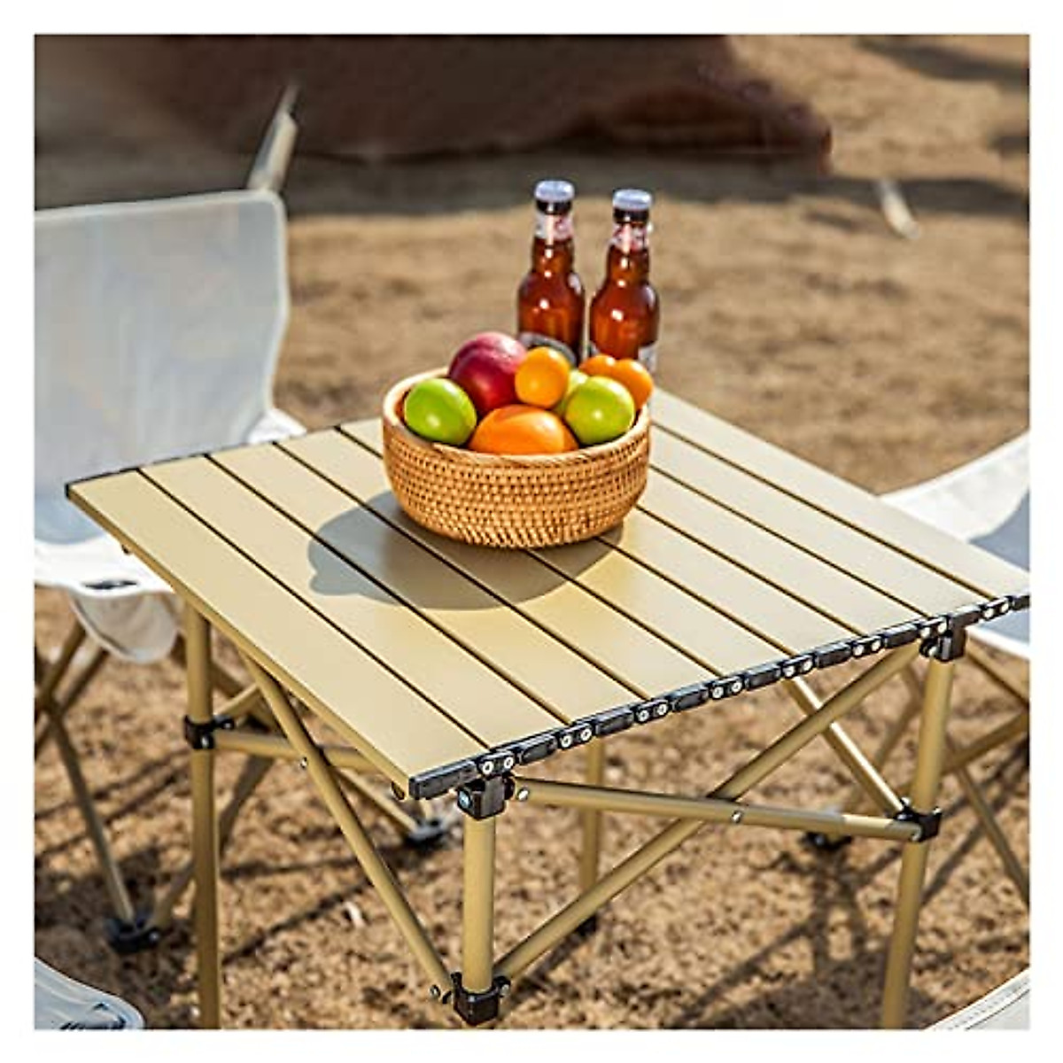 SUNESA Portable Picnic Table Outdoor Tables and Chairs Portable Car Camping Equipment Supplies Daquan Folding Picnic Egg Roll Table Foldable Camping Table