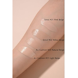 TROIAREUKE Seoul "Bridal" Cushion Foundation(#22, Yellow Beige), Korean Cushion Foundation, K-Beauty, Hydrating, Long-lasting, Lightweight, Natural Finish, Anti-Aging, Moisture, Whitening, SPF 50+