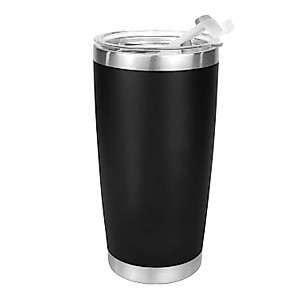Wet Work Double Wall Tumbler 20 oz Made from Durable Stainless Steel for Hot and Cold Drinks - Insulated Travel Mug for Coffee Tea Wine with Leak Proof Lid for Travel Hiking Camping Gifts - Black