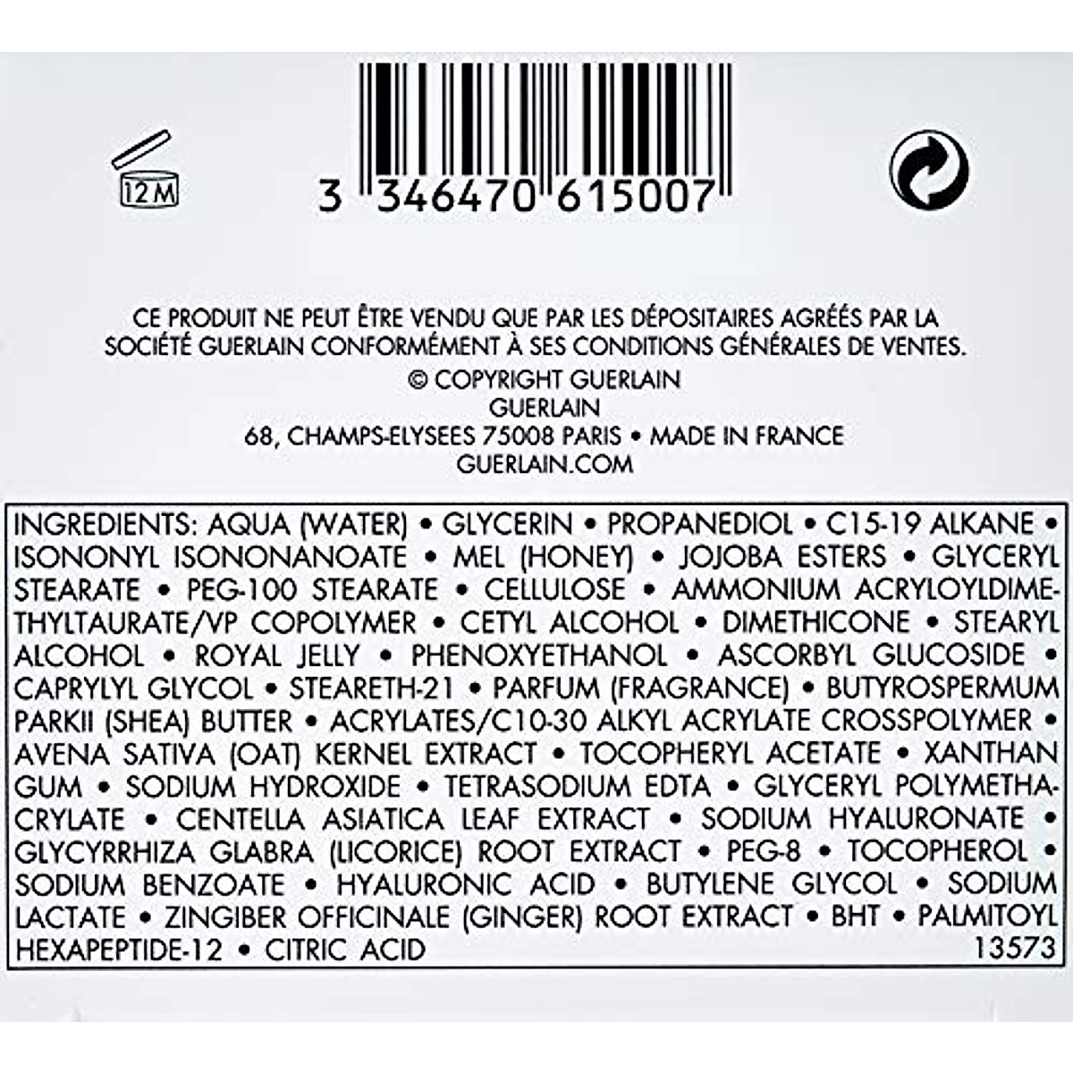 Guerlain Abeille Royale Day Cream - Firms, Smoothes & Illuminates 50ml / 1.6oz parallel import goods